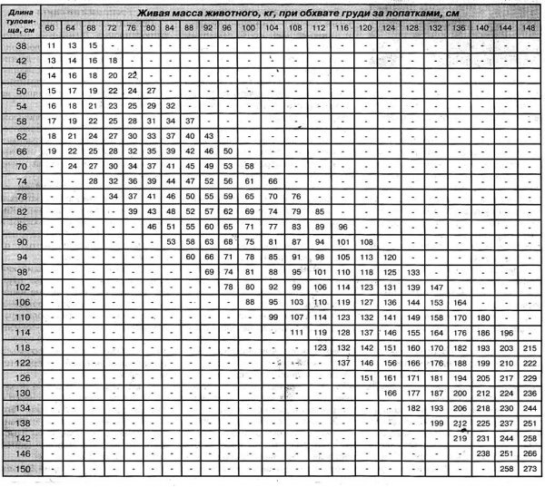 Weight table for pigs and piglets: how to find out without scales, by ...